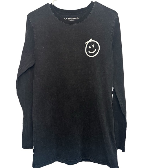 Dutch Bros | Shirts | Dutch Bros Black Long Sleeve Smiley Face White ...
